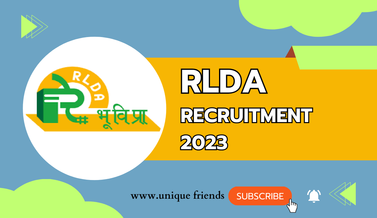 RLDA Recruitment 2023: Notice Pdf, Check Post रेल भूमि विकास प्राधिकरण ...